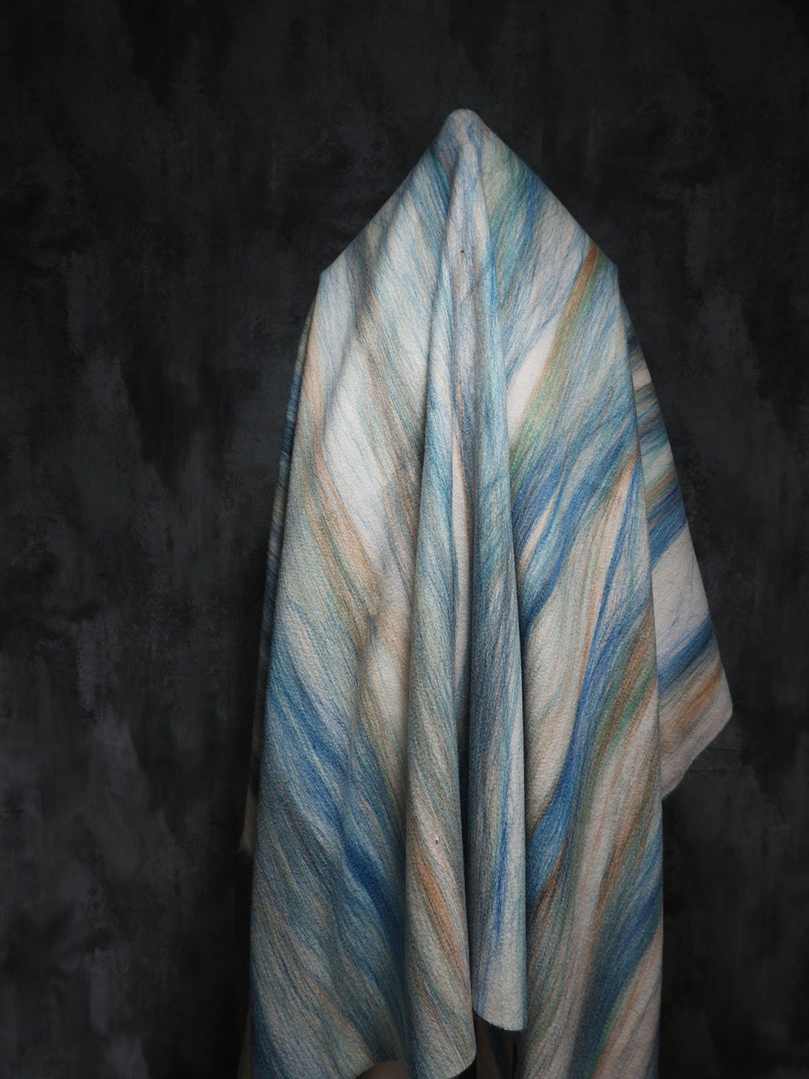 Wool Felt Designer Fabric Winter Coat Material Blue Green | Etsy