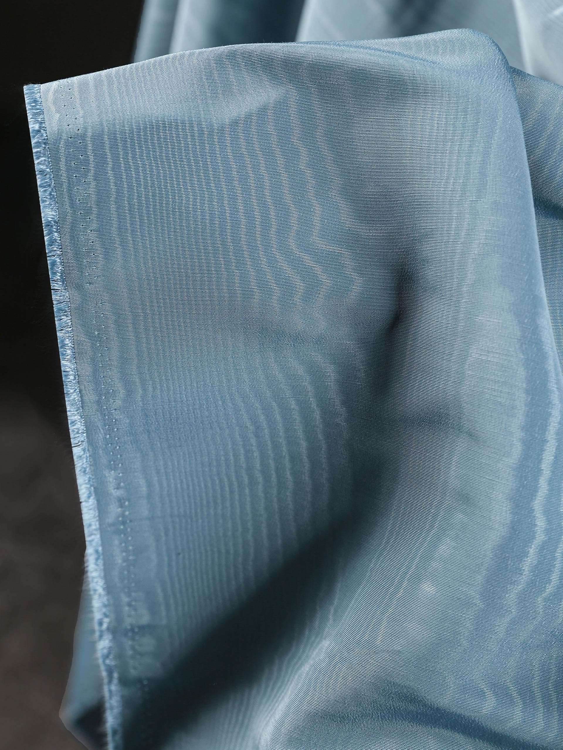 Blue Moire Patterned Jacquard Fabric, Water Ripple Fabric, Striped ...