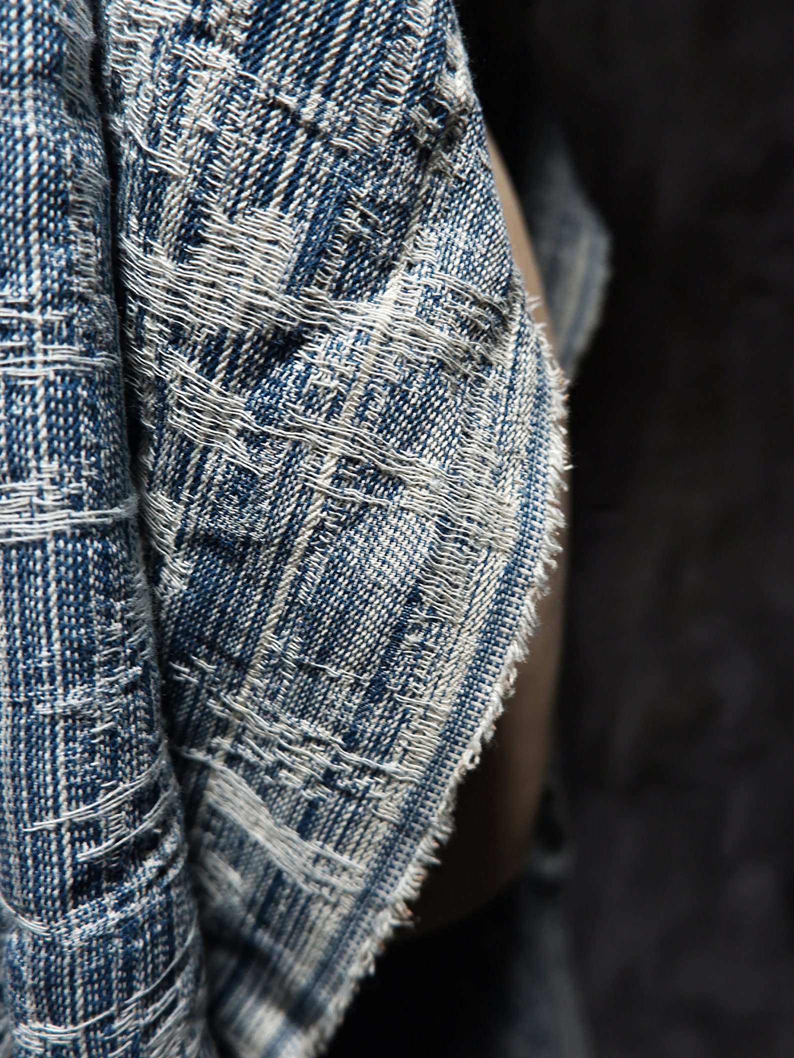 Blue Denim Fabric Jacquard Cowboy Fabric Cross Vertical | Etsy