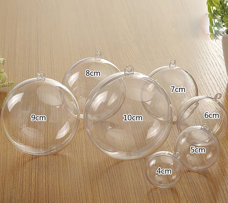 Clear Fillable Hanging Balls, Round Hollow Ball, Transparent Spheres ...