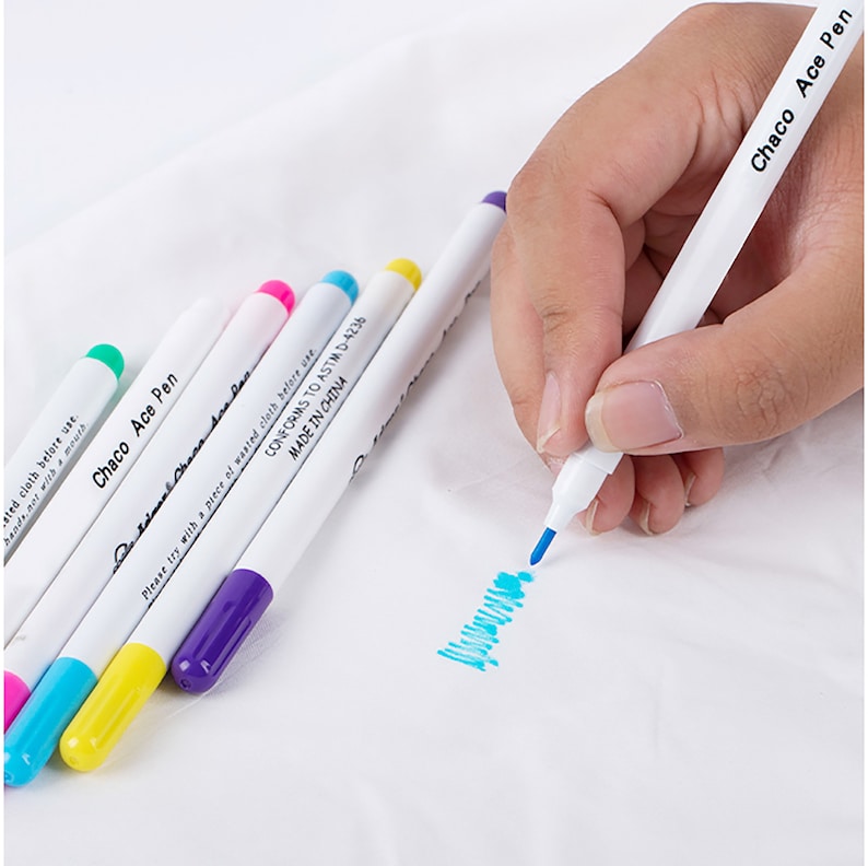 Water Soluble Pen, Embroidery Pen, Pattern Making Pen, Write on Fabric ...