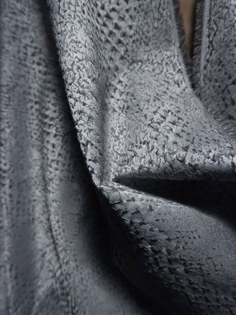 3D Jacquard Fabric Fish Scales Grain Fabric Retro Grey | Etsy