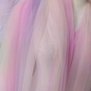Rainbow Organza Fabric, Gradient Mesh Fabric, Colorful Lace Fabric ...