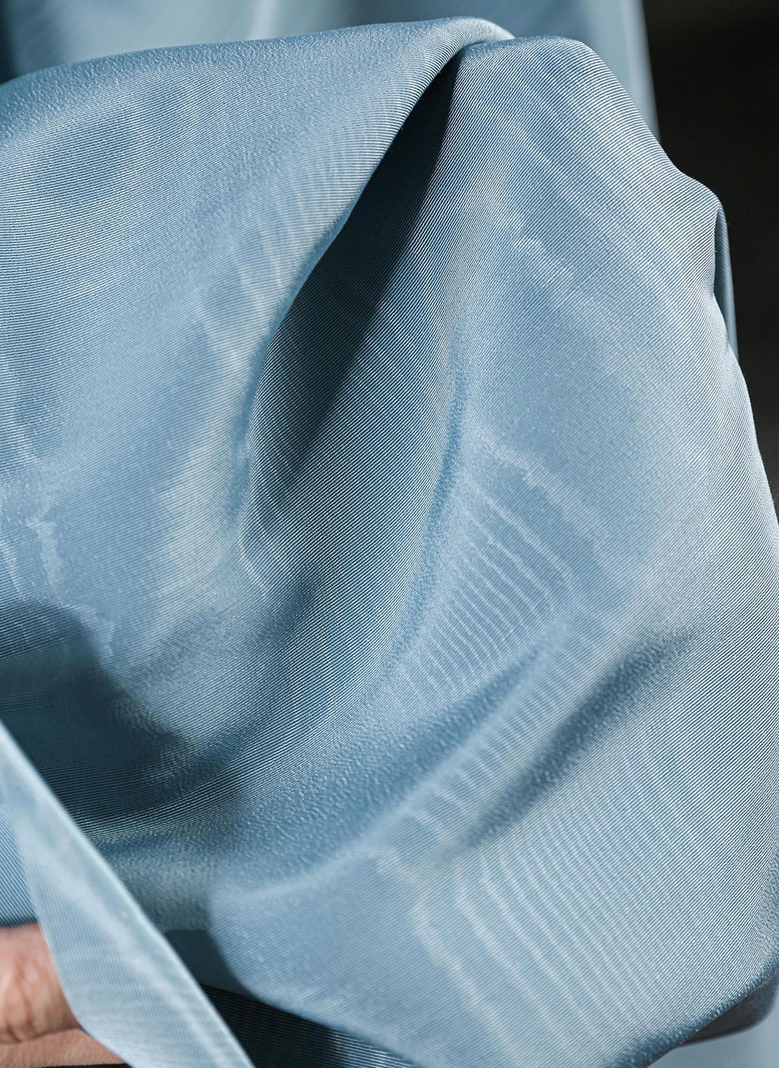 Blue Moire Patterned Jacquard Fabric, Water Ripple Fabric, Striped ...
