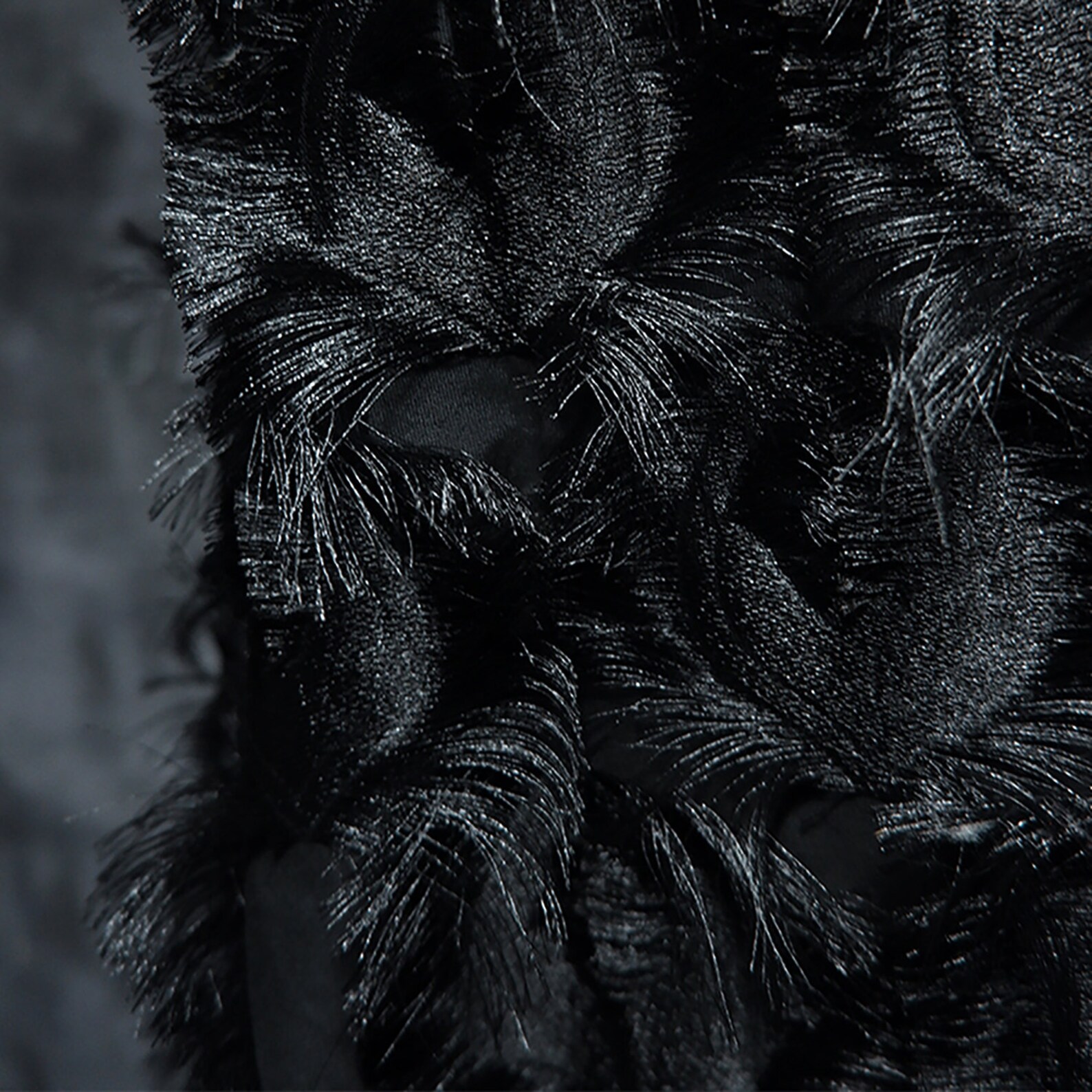 Tassel Fabric 3D Eye Pattern Fabric Black Feather Fabric - Etsy