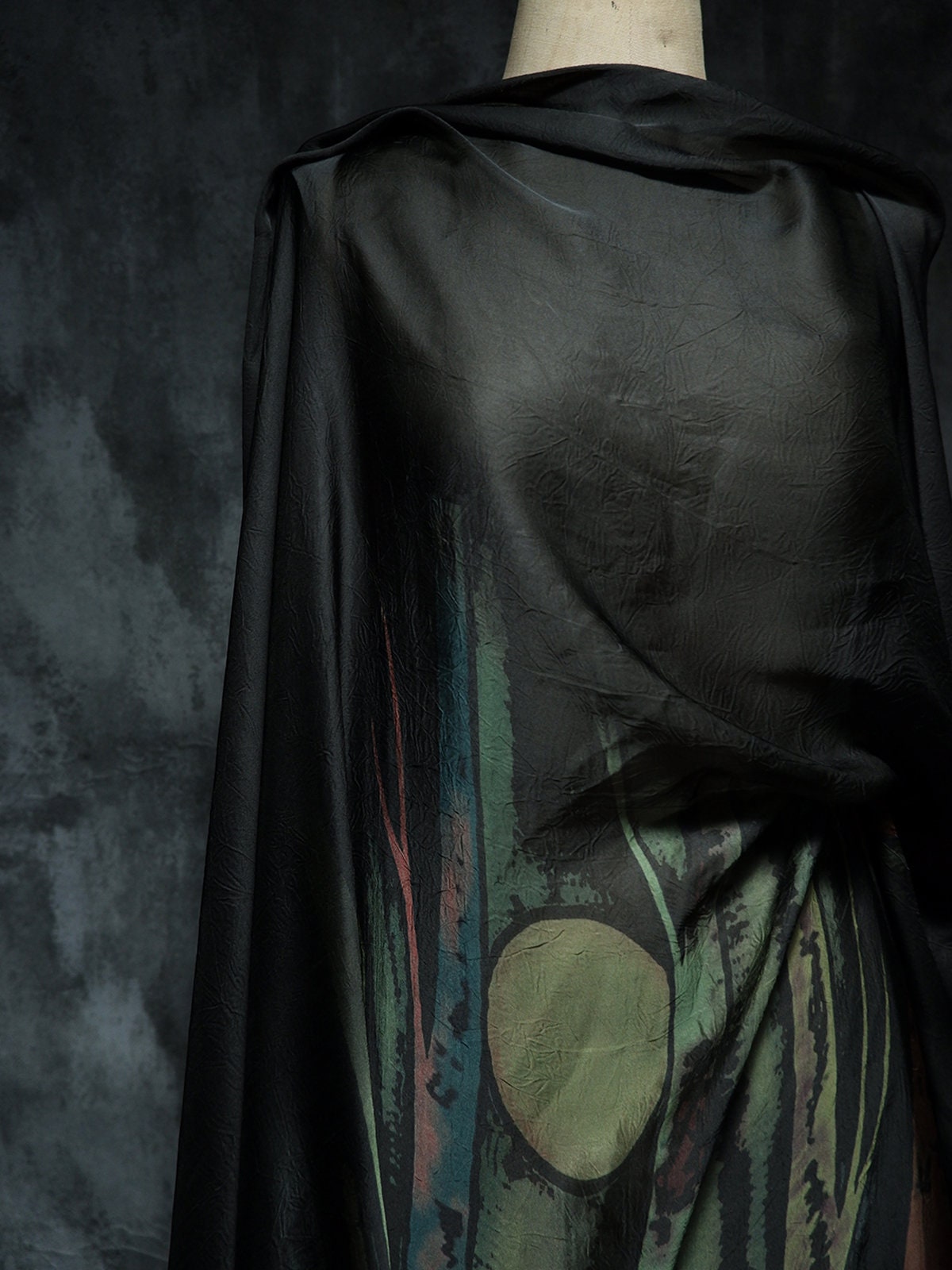 Abstract Painting Fabrics Fold Fabric Designer Dress Fabric - Etsy