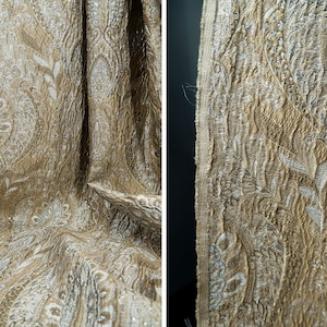 Embossed Jacquard Fabric, Luxury Gold Fabric, 100% Polyester Fabric, 55 ...