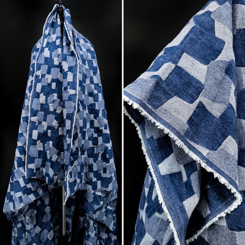 Patchwork Denim Fabric - Etsy