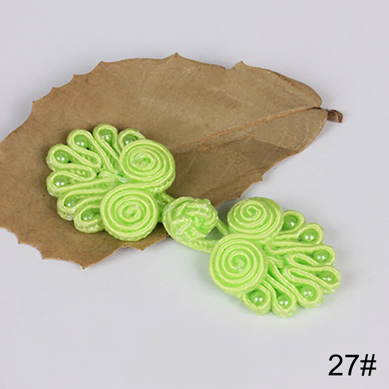 Chinese Frogs Buttons Dark Green Knots Bead Black Woven - Etsy