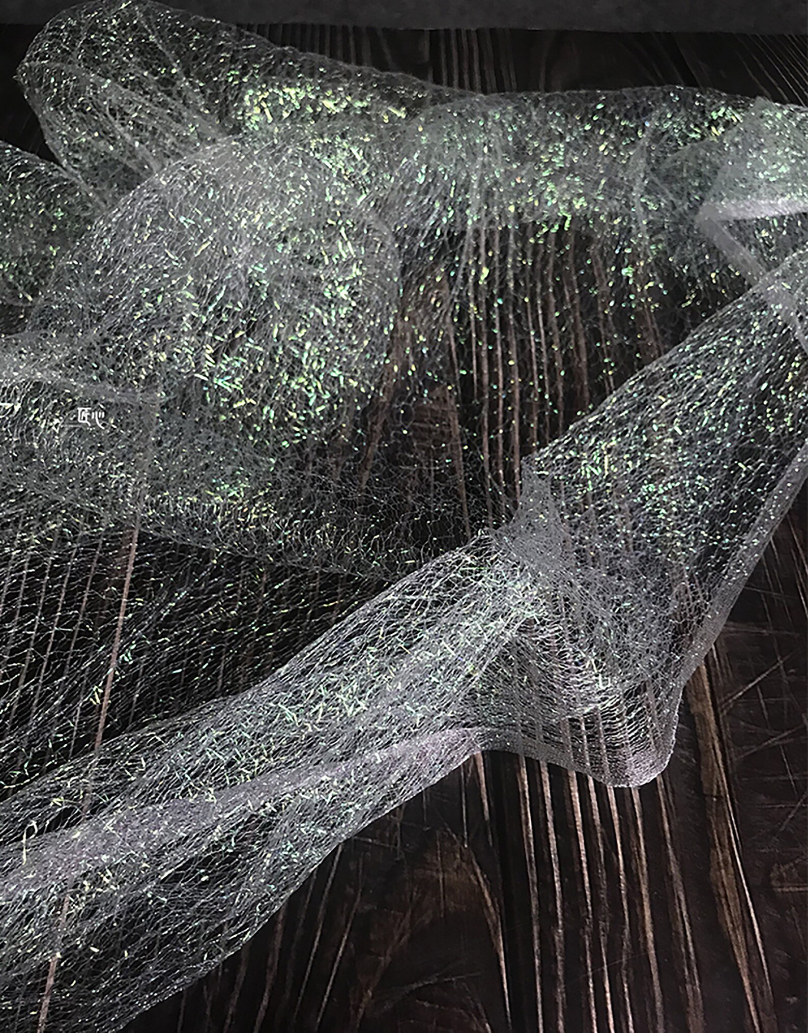 Dream color net yarn fabricHollow out textureBud silk | Etsy