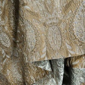 Embossed Jacquard Fabric, Luxury Gold Fabric, 100% Polyester Fabric, 55 ...