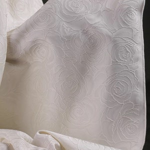 White Jacquard Fabric, Plain Rose Fabric, Rose Line Jacquard Fabric ...
