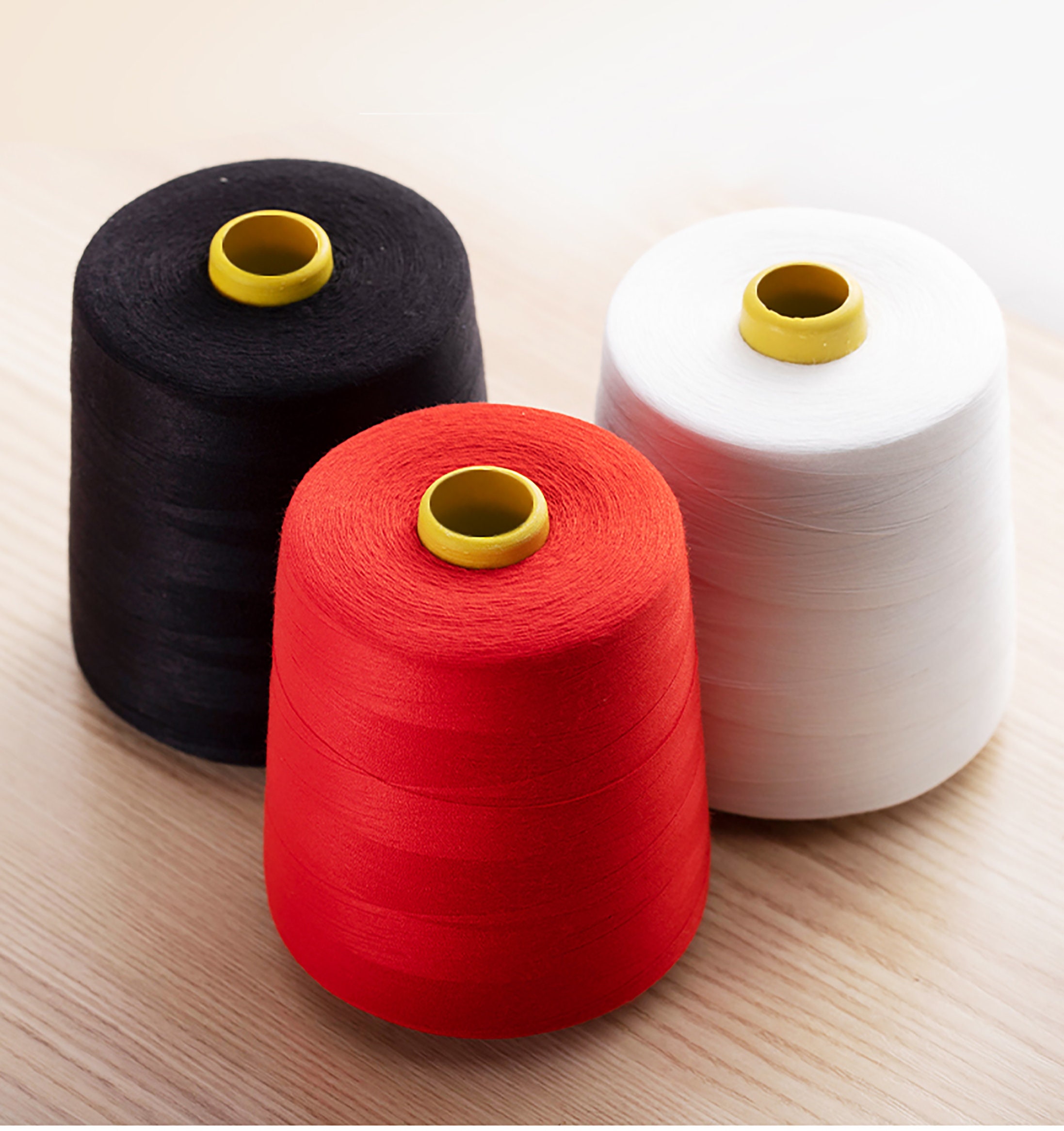 Thread Crochet Sewing & Fiber Red Extra Thread Spools White Polyester ...