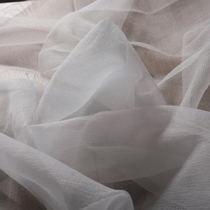 White See-through Fabric, Mesh Fabric, Soft Yarn Fabric, Pleated ...