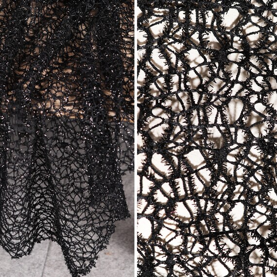 Pure Color Mesh Fabric Black Woven Bright Silk Mesh Creative | Etsy