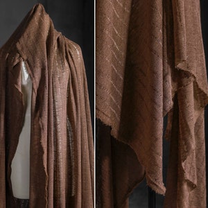Brown Knitted Fabric, Ripped Knit Fabric by the Yard, Soft Knitted ...