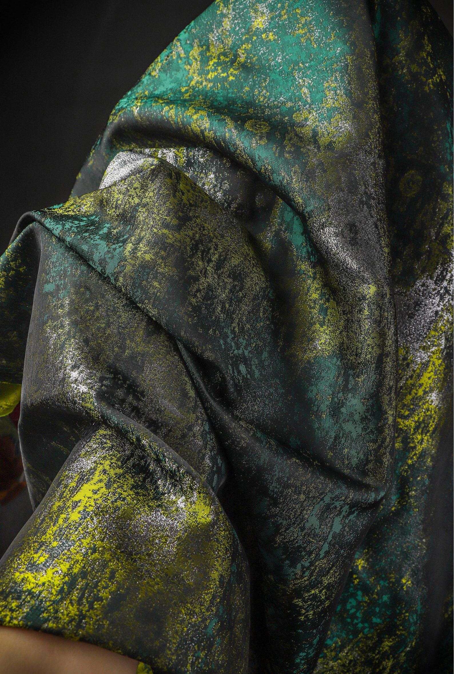 Green Jacquard Fabric, Haute Couture Fabric, by the Yard, D636 - Etsy