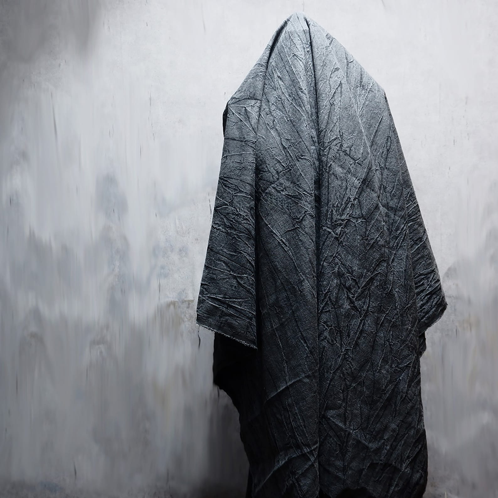 Black Cotton Linen Fabric Dark Gray Fold Fabric Washing - Etsy