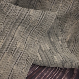 Vertical Crack Fabric, Cotton Linen Fabric, 3D Army Green Jacquard ...