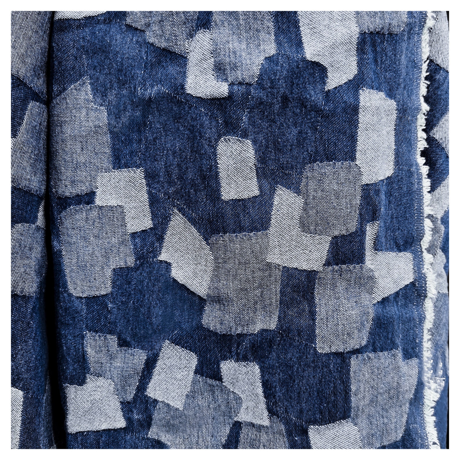 Plaid Denim, Patchwork Denim, Pure Cotton Denim Fabric, Blue Denim ...