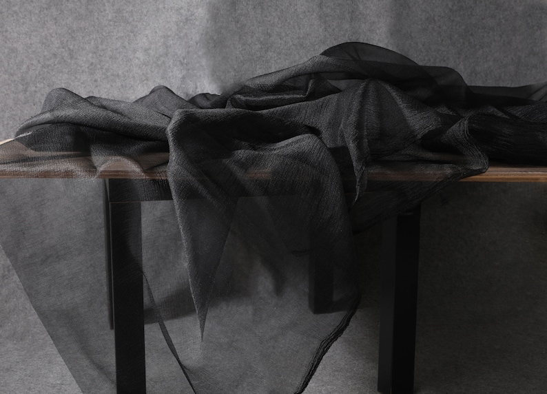 Black See-through Fabric Mesh Fabric Soft Yarn Fabric - Etsy