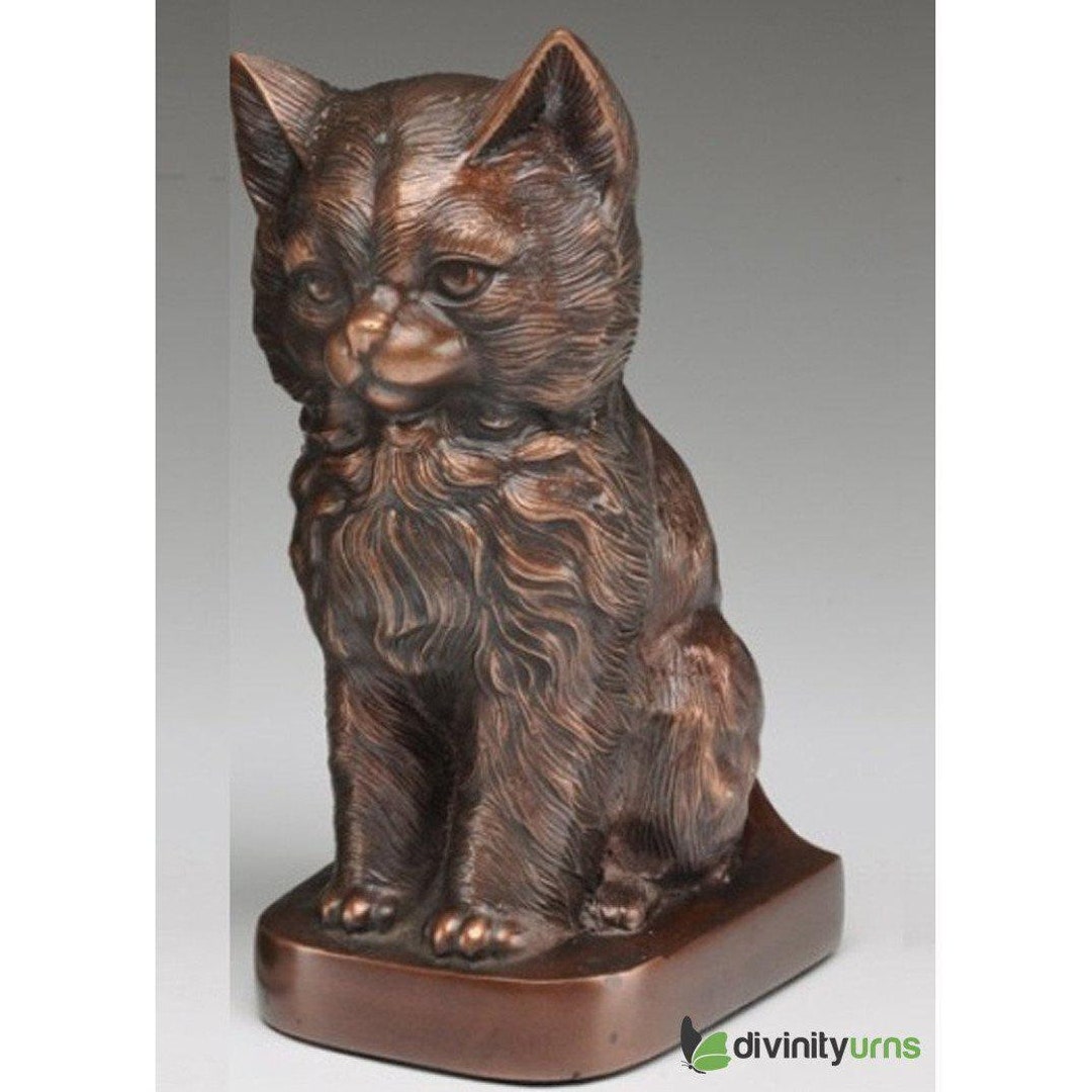 Sitting Cat Pet Cremation Urn - Copper - Etsy