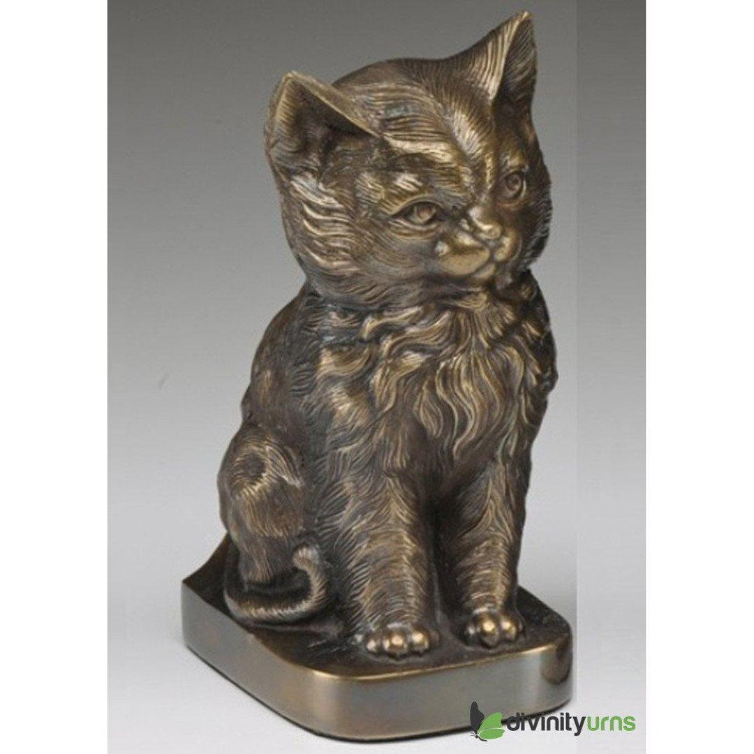 Sitting Cat Pet Cremation Urn - Bronze - Etsy