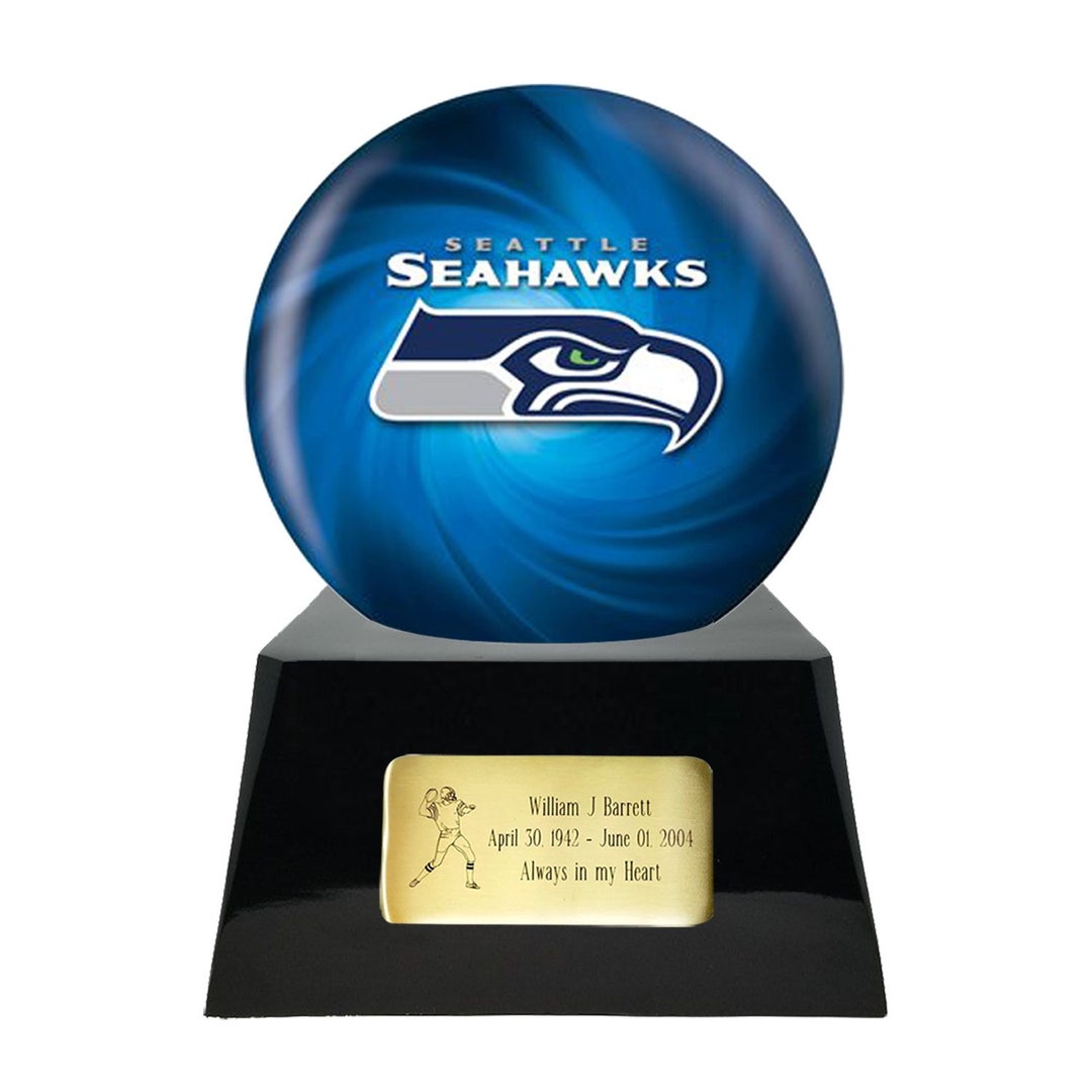 Football Cremation Urn With Optional Seattle Seahawks Ball Decor and ...