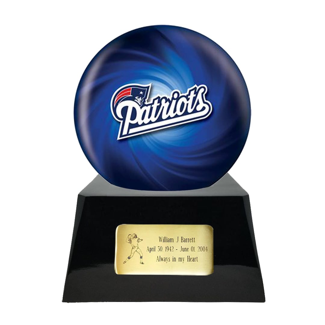 Football Cremation Urn With Optional New England Patriots Ball Decor ...