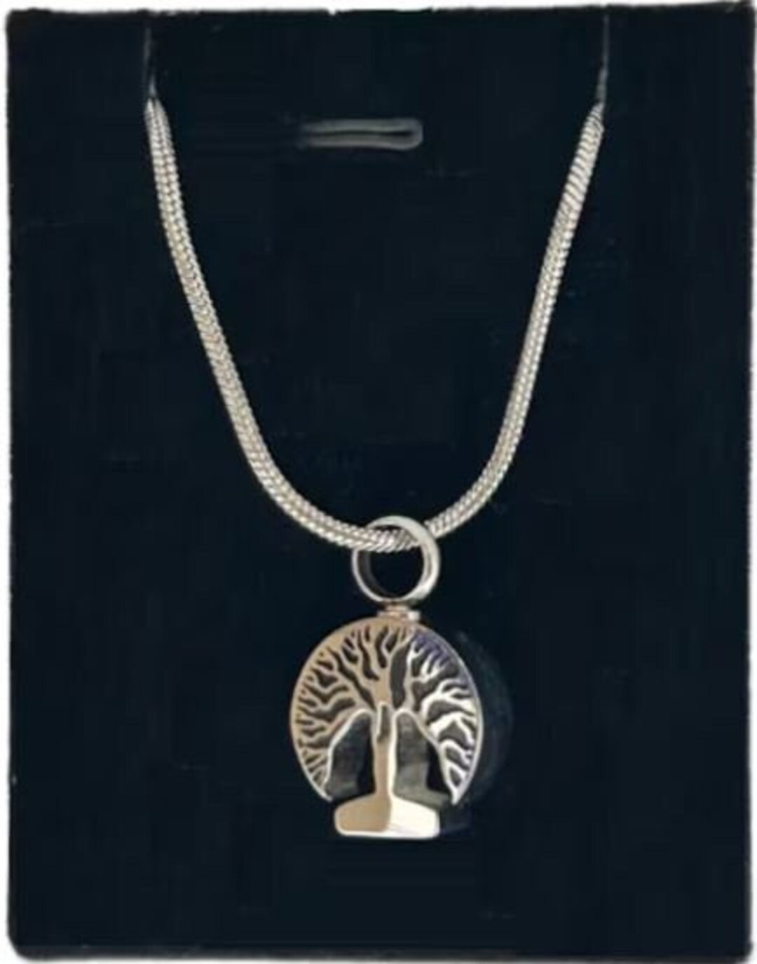 BOGO Tree of Life Cremation Jewelry Pendant, Memorial Necklace for ...