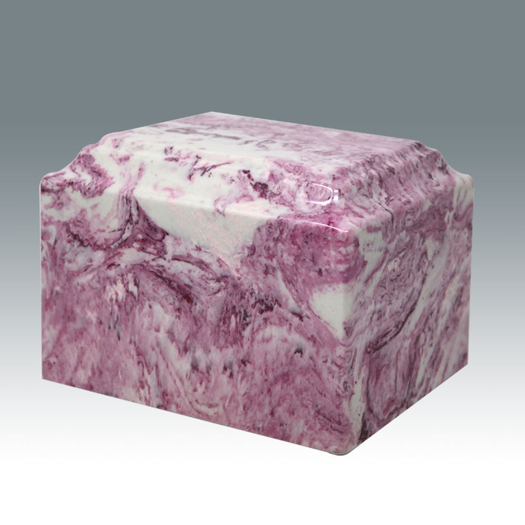 Pink Rose Cultured Marble Cremation Urn - Etsy