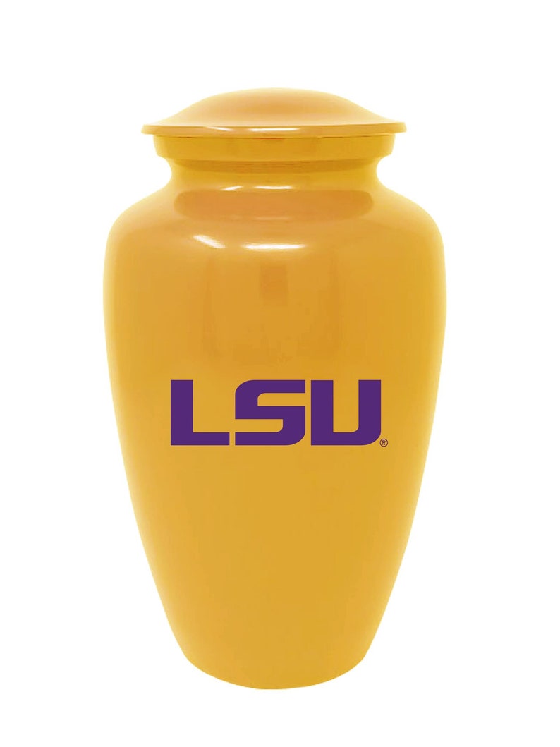 LSU Tigers Louisiana State University Memorial Cremation Urn --- Purple ...