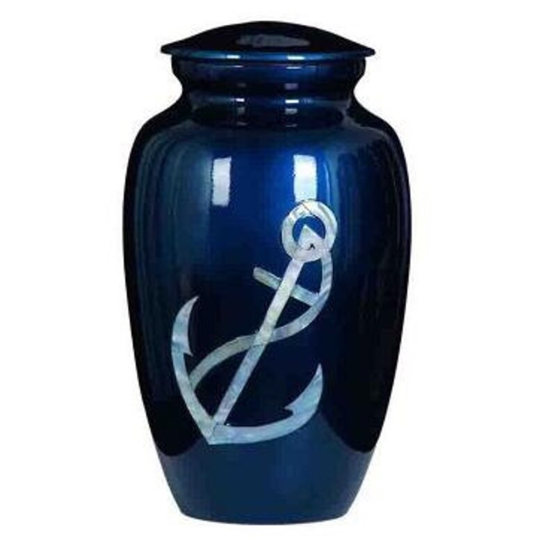 Anchor Mother of Pearl Cremation Urn - Etsy