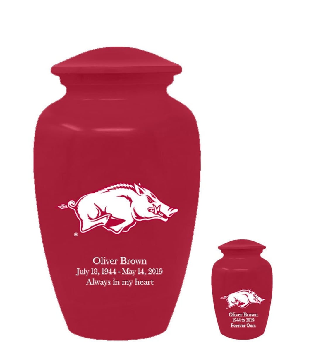 Razorbacks University of Arkansas Memorial Cremation Urn - Etsy