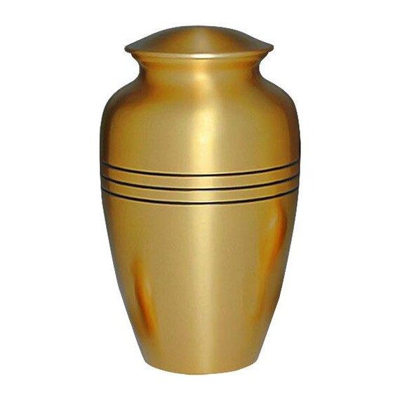Classic Cremation Urn in Gold | Etsy