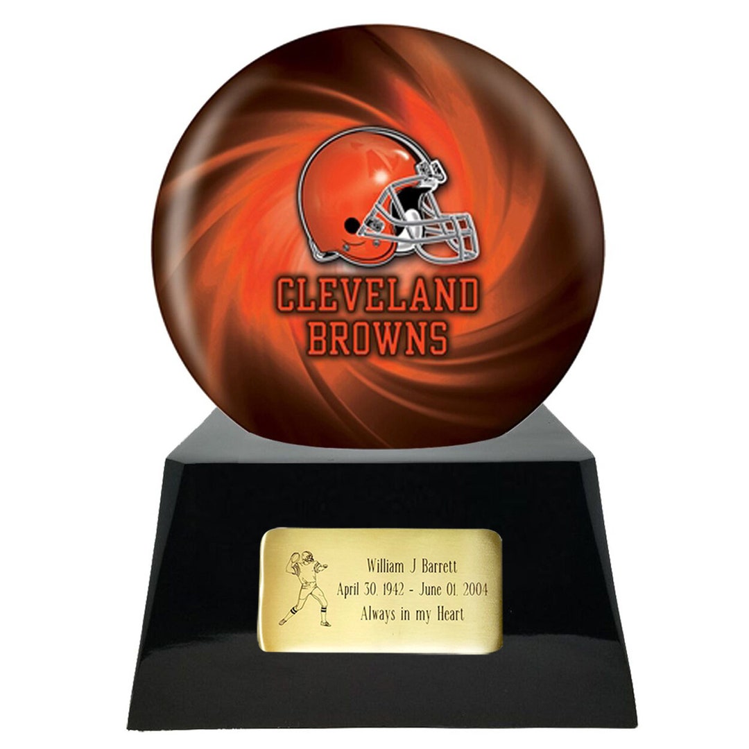 Football Cremation Urn With Optional Cleveland Browns Ball Decor and ...