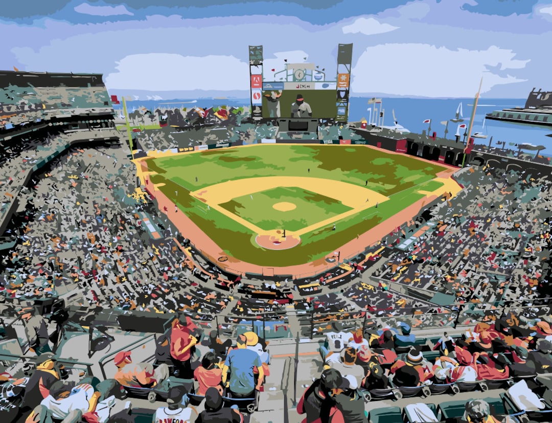 Oracle Park, San Francisco Giants, Paint by Number Kit, CA-13 Shipping ...