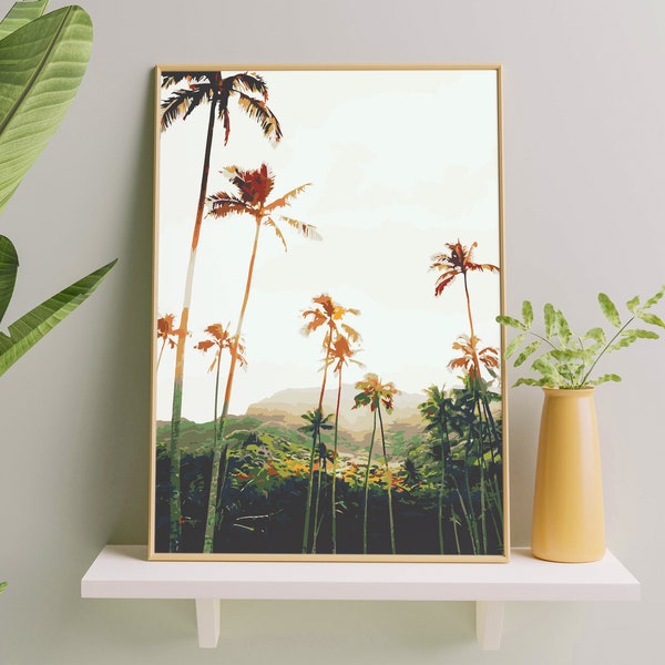 Palm Paint by Numbers Hawaii - Etsy