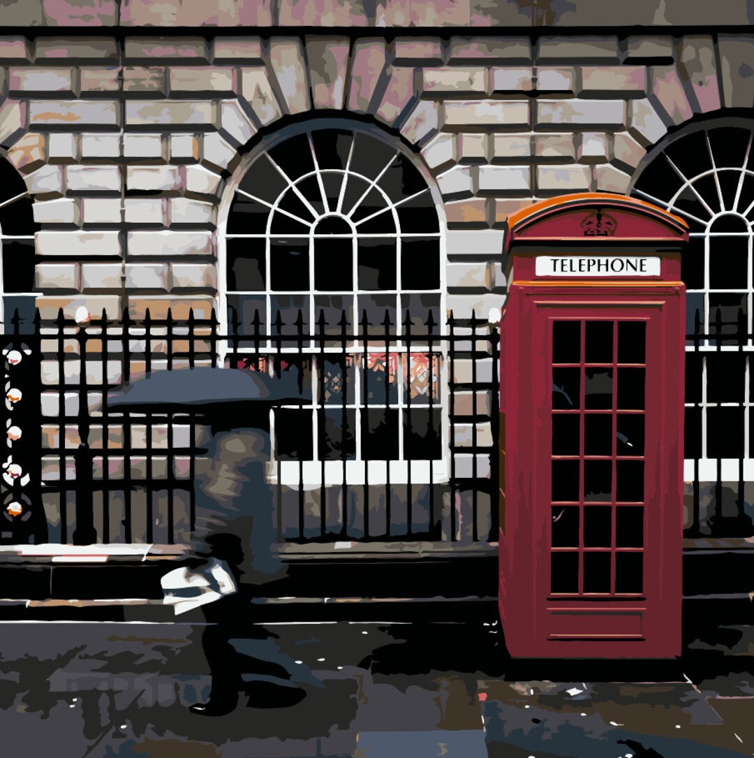 Red Telephone Booth, United Kingdom, Paint by Number Kit, LON-2 ...
