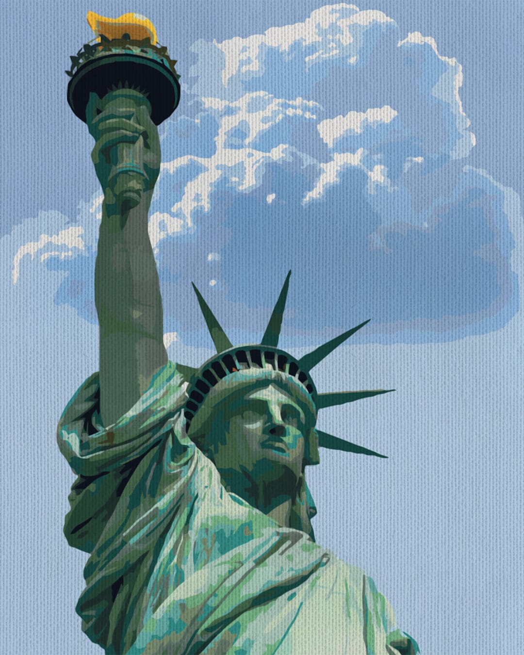 Statue of Liberty, NY-13 Paint by Number Kit, USA Shipping, DIY Paint ...