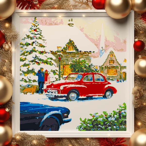 Winter Paint by Number - Etsy