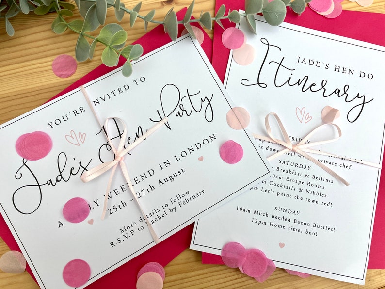 Personalised Bride Hen Do Invite. Bride to Be Hen Party - Etsy UK