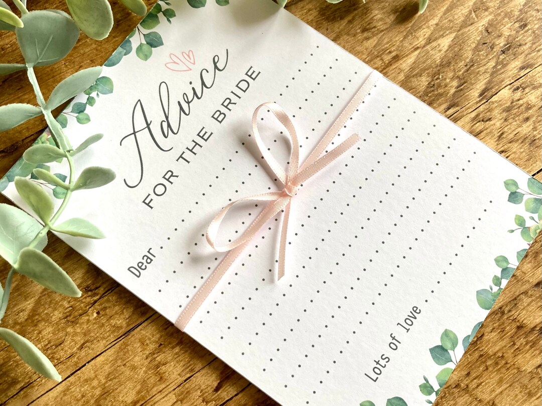 Advice for the Bride A6 Cards. Hen Do Party Game Set. Hen Party ...