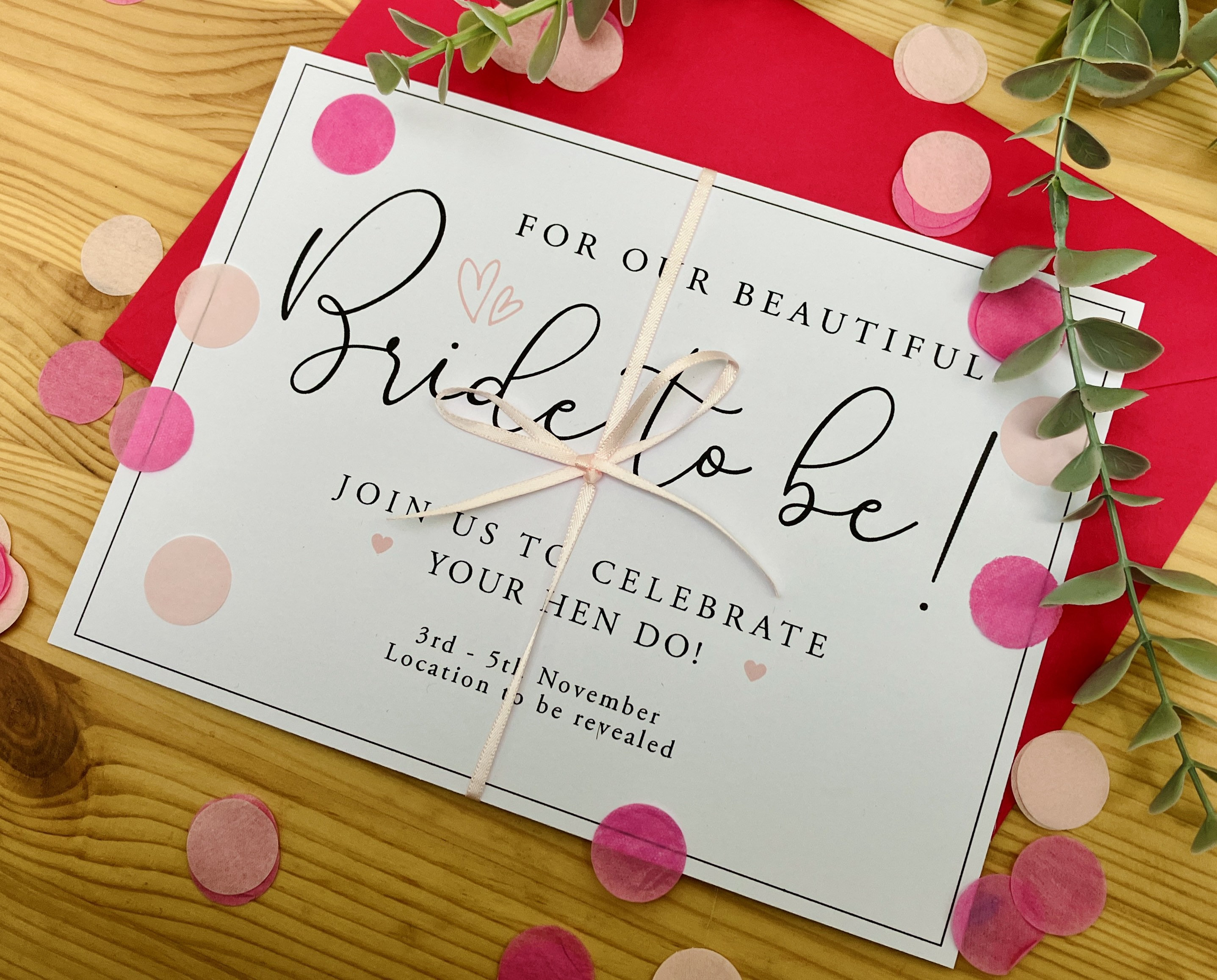 Personalised Bride Hen Do Invite. Bride to Be Hen Party - Etsy UK