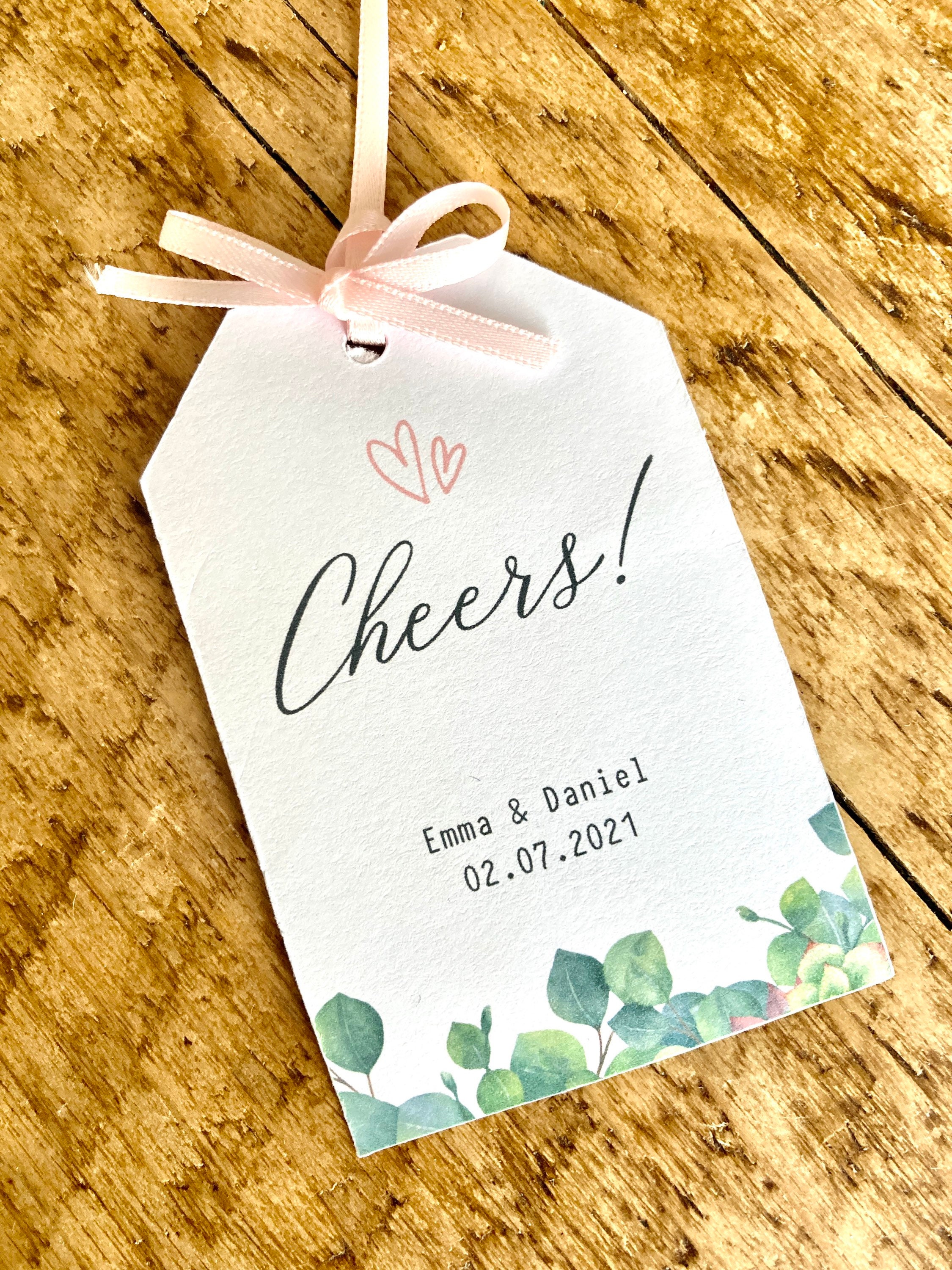 Wedding Favour Tags. Personalised Drinks / Welcome Favour Labels. - Etsy UK