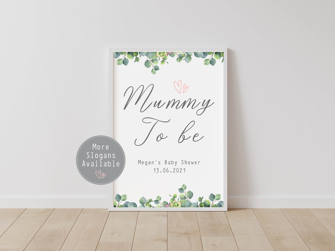 Baby Shower Poster Prints. Mummy to Be | Welcome Baby Sign | Hey Baby ...