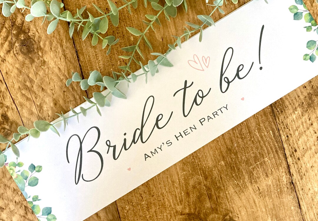 Hen Do Banner. Personalised Bride to Be Hen Party Sign. Physical Print ...