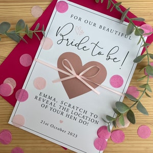 Personalised Bride Hen Do Invite. Bride to Be | Hen Party Invitation ...