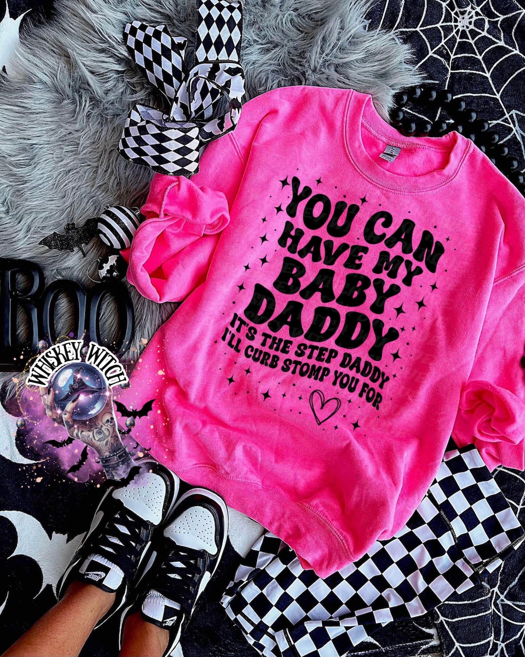 Funny Sarcastic Wavy Text Baby Daddy, Step Daddy Shirt, Mom Humor - Etsy