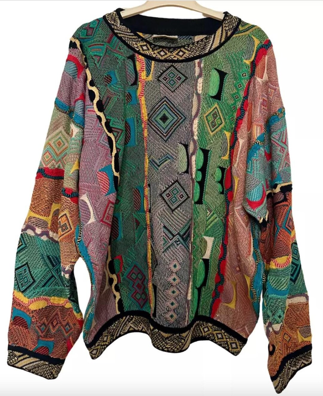 Vintage Coogi Australia Sweater | 90s Hip Hop Iconic Colourful Knit ...